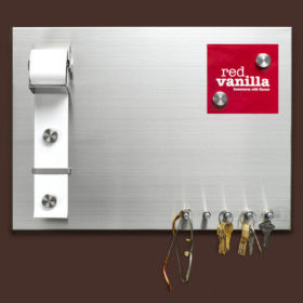 Contemporary Metal Memo Board with Magnets